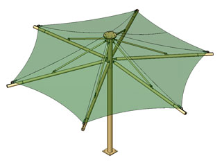 Fixed Waterproof Umbrella - Awning Works Inc.