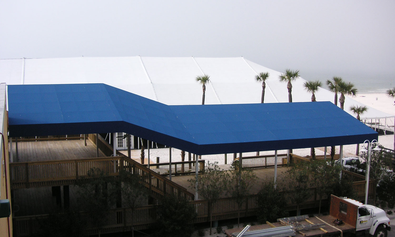 Fabric Walkways and Canopies - Awning Works Inc.